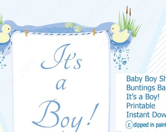 EDITABLE Duckling Printable Banner, EDIT YOURSELF Duckling Pennant ...