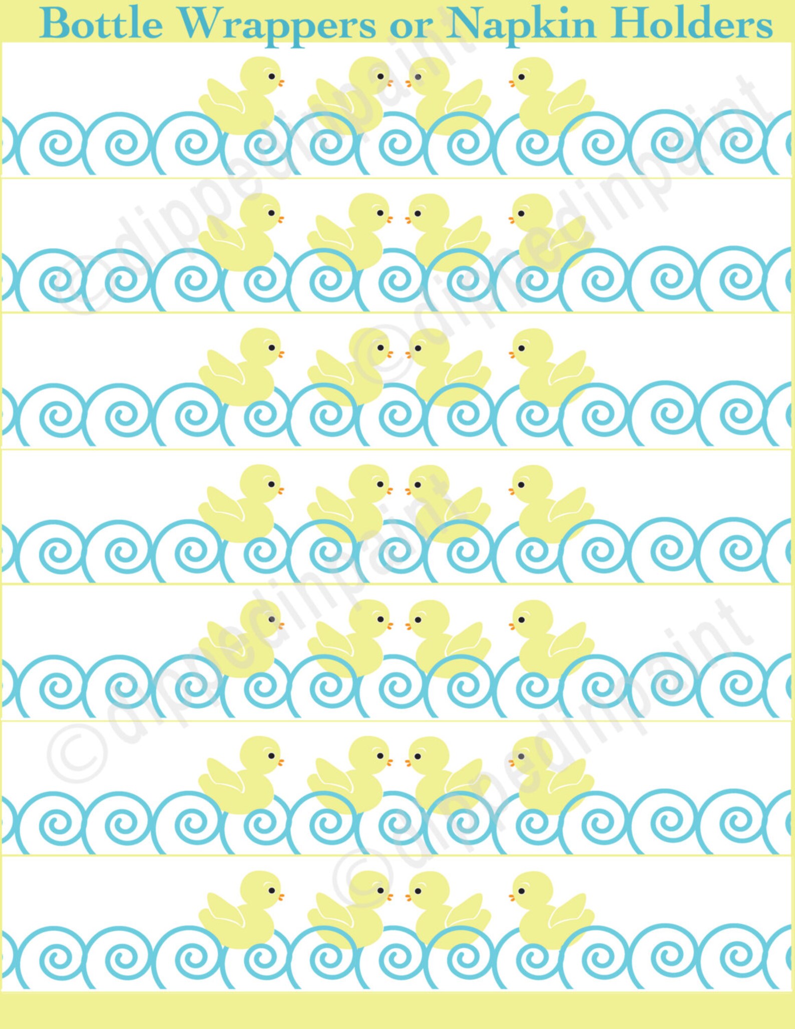 Baby Shower, Banner, Digital Duck Baby Shower, Digital Download, Blue ...
