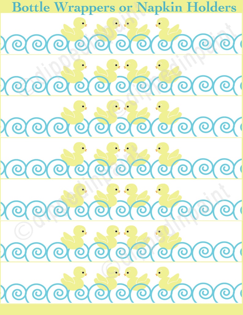 Baby Shower, Banner, Digital Duck Baby Shower, Digital Download, Blue ...