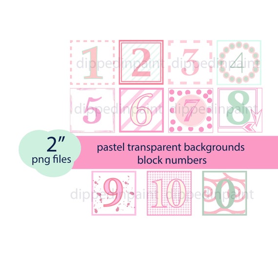Numbers 2 Inch PNG Pink Digital Baby Block Transparent - Etsy Canada