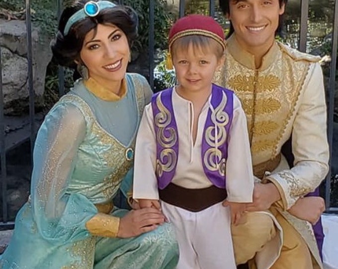 Fancy 4 Piece Set Aladdin Costume, Toddler Aladdin Costume/ Purple and ...