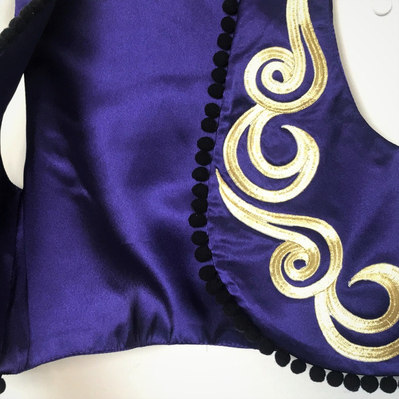 Fancy Purple Aladdin Vest Kids Costume Purple Reversible - Etsy