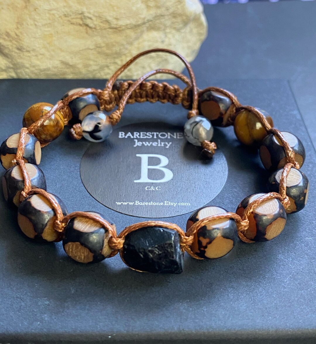 EMF Bracelet/ultime Proteccion /shamballa Bracelet Tiger Eye & Bone ...