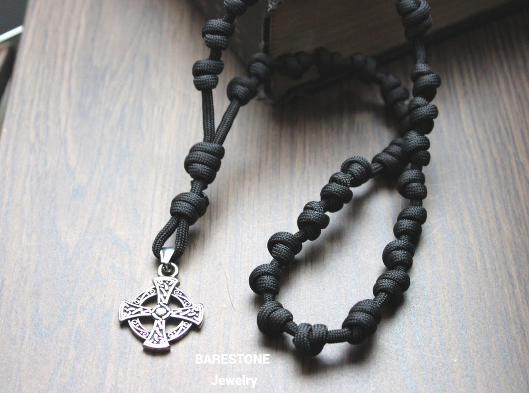 Crux 33 Knots Rosary/celtic Cross Paracord Rosary/orthodox Prayer ...