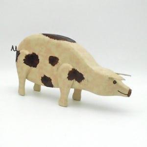 Folk Art Pig - Etsy