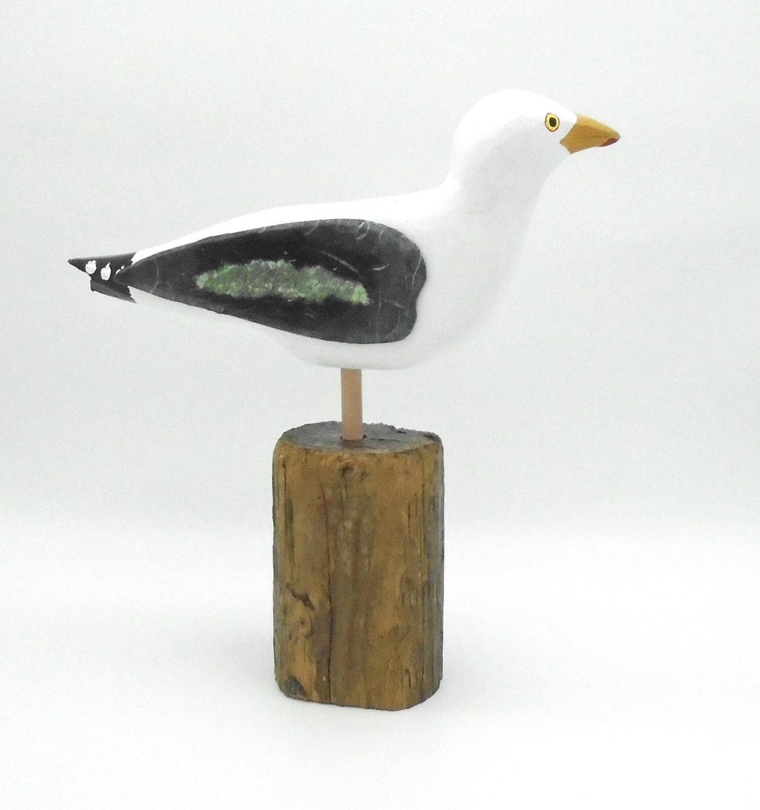 Recycled Wood Seagull on Driftwood Base - Etsy