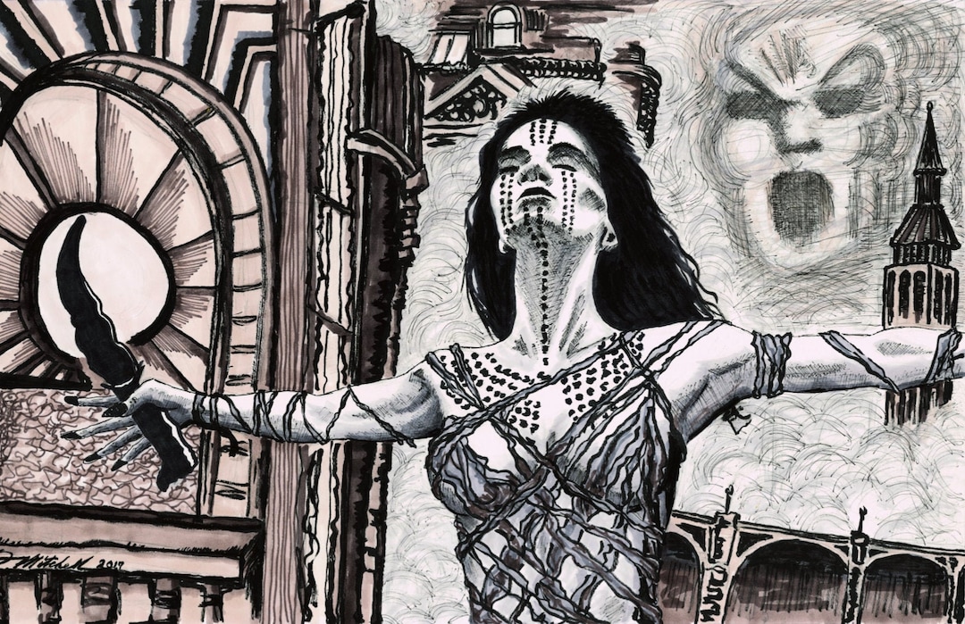 Mummy Girl Drawing 11x17" Poster Print. Based on the Mummy 2017 With ...