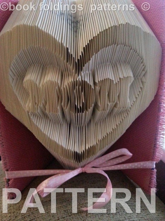Mom in Heart Book Folding Pattern | Etsy