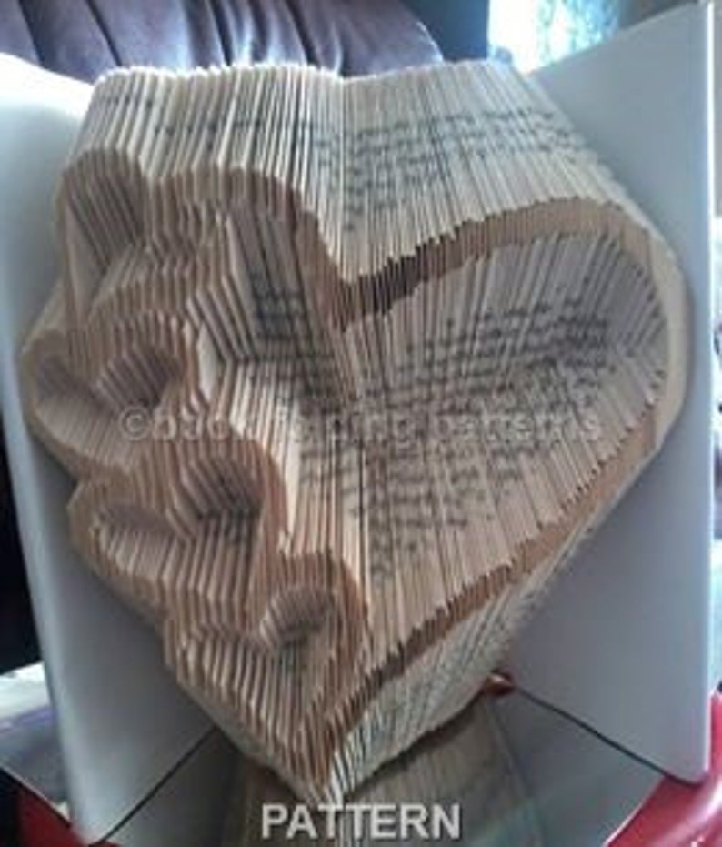 5 Inverted Heart Book Folding Pattern - Etsy