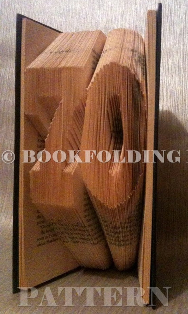 Number 70 Book Folding Pattern - Etsy