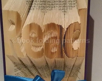 Book Folding Pattern for the Word read free Tutorial - Etsy