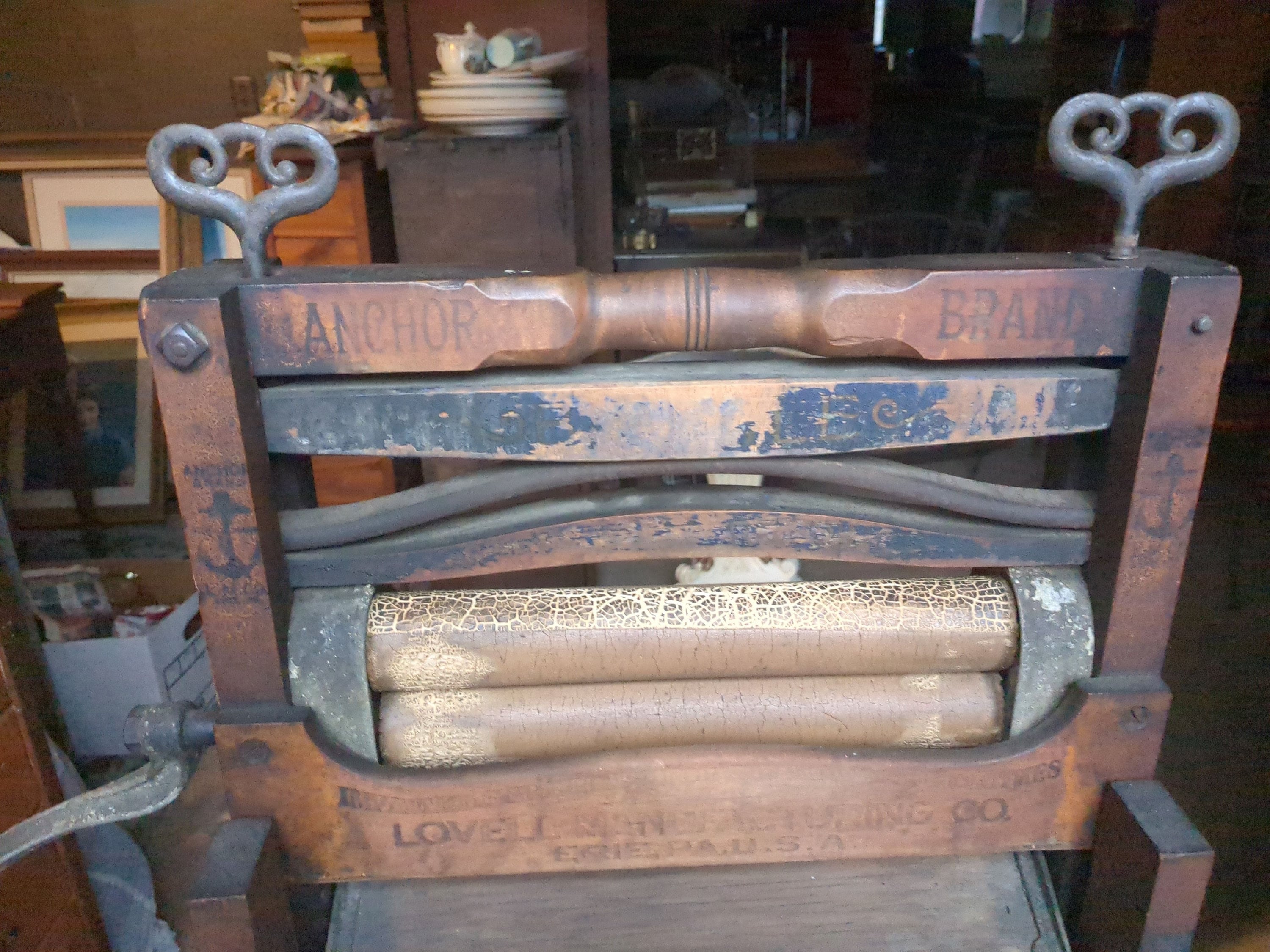 Antique Wooden Wringer Washer/ Double Bench/ Anchor Brand/original/no ...