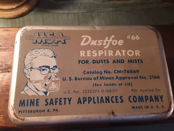 Vintage Dustfoe 66 Respirator Tin Box/mining Collectable/nice - Etsy
