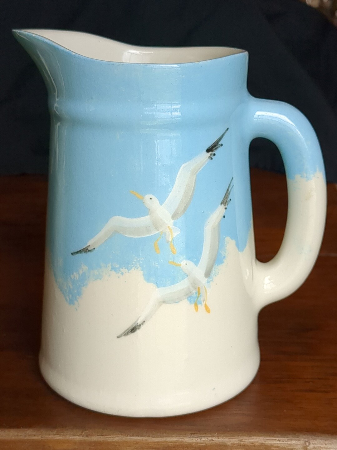 Rare Vintage Jobi Pottery Pitcher/sea Gull Design/1950's-1970's Truro ...