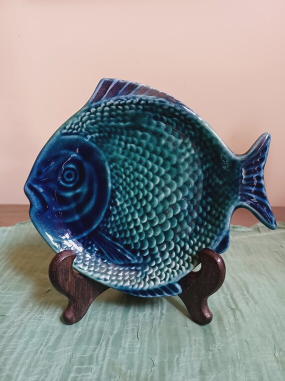 Vintage Olfaire Pottery Fish Plate/fantastic Condition - Etsy