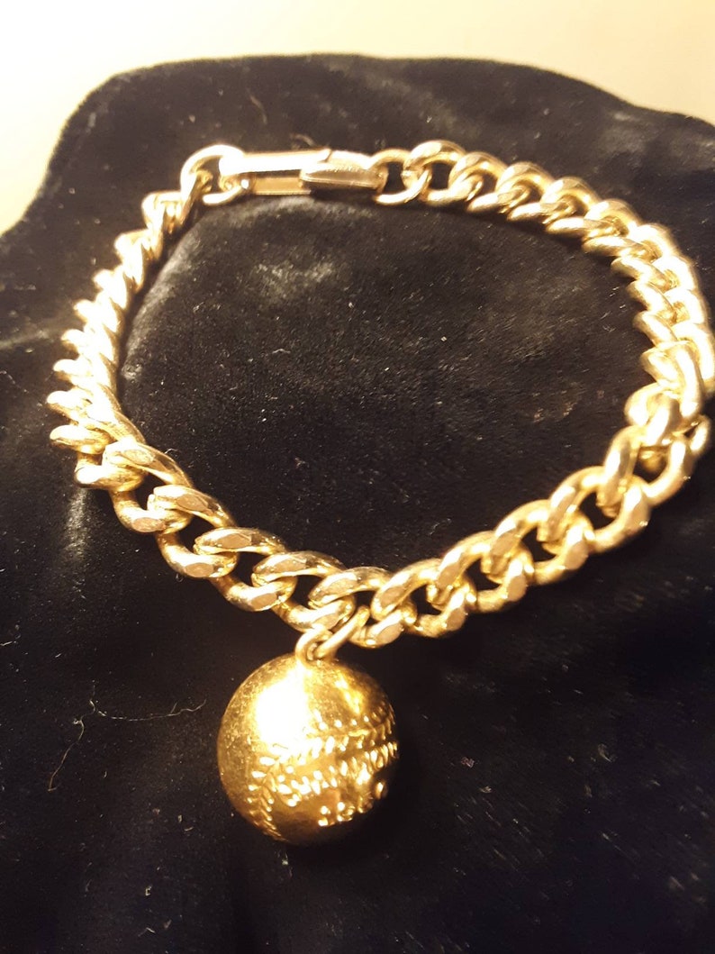 Vintage CHAMPIONS 1956 Baseball Charm and Bracelet/charm is 10kt Gold ...