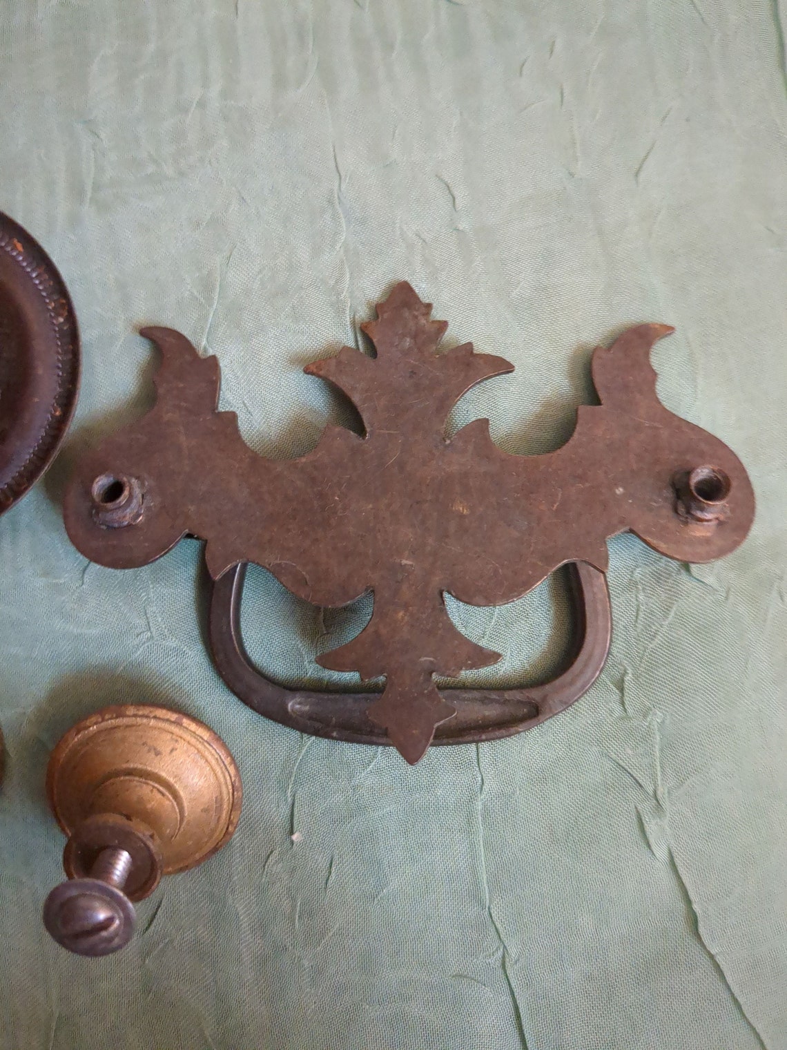 Old Vintage/antique Brass Furniture Hardware/knobs and Pulls/english ...