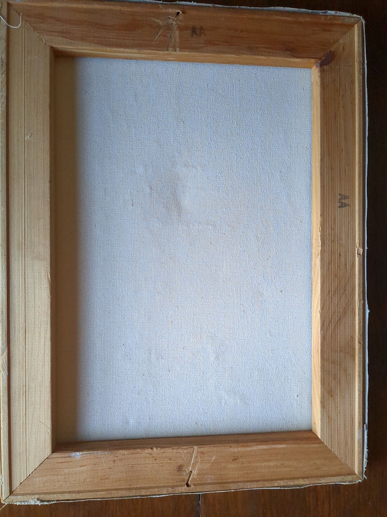 Vintage Oil Painting on Canvas Harbor Scene/fishing Shacks,boats ...