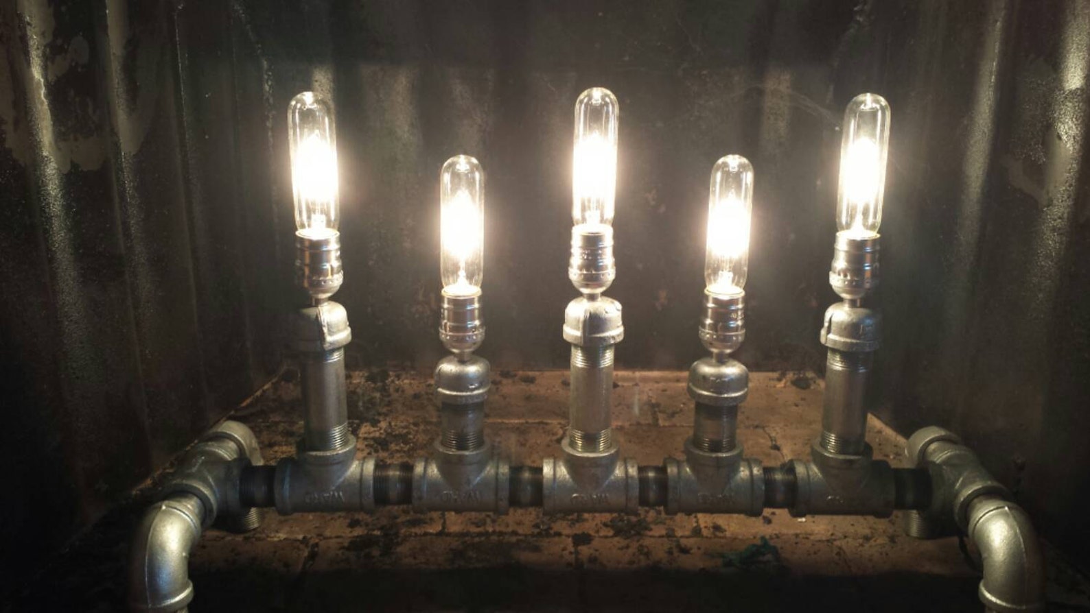 Fireplace lamp table lamp steampunk cozy lamp | Etsy