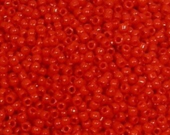 Red seed bead | Etsy