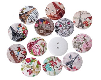 Paris buttons | Etsy