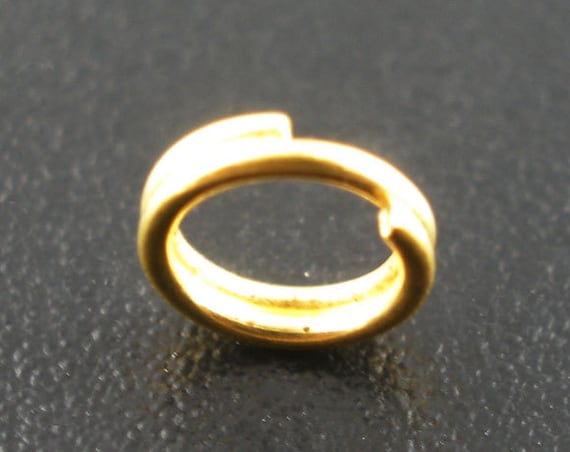 Double Loop Jump Ring Split Open Jump Rings8 Mm Gold Plated - Etsy