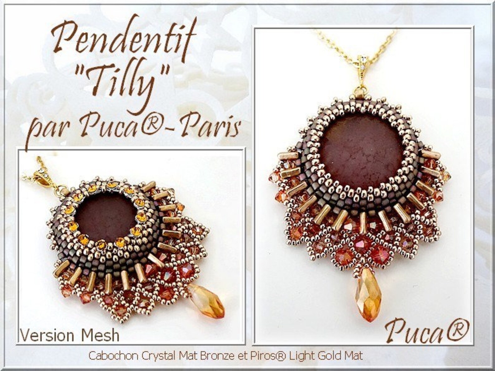 FREE Tilly Pendant Pattern by Par Puca Paris Free With - Etsy