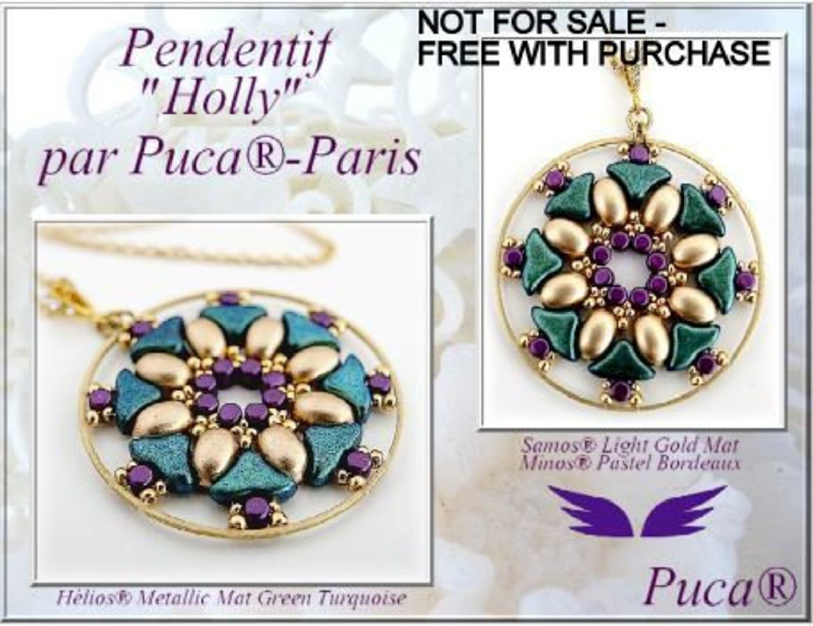 FREE Holly Pendant Pattern by Par Puca Paris Free With - Etsy