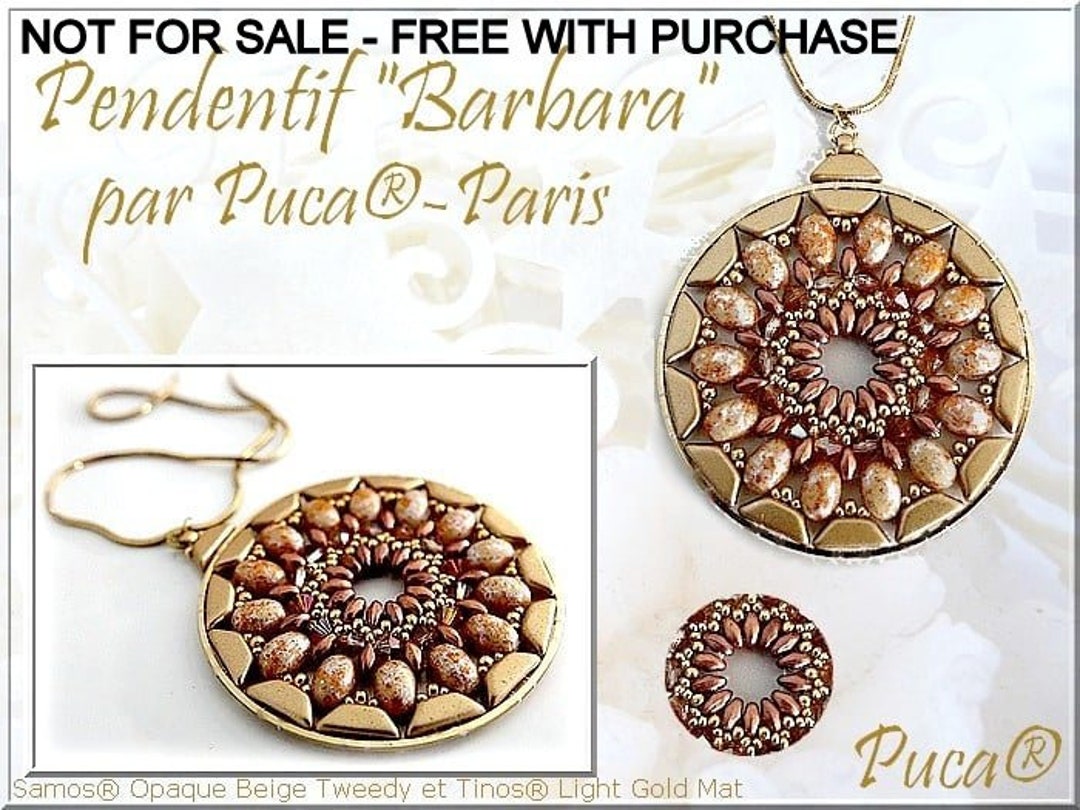 FREE! Barbara Pendant Pattern by Par Puca - Paris, Free With Bead ...