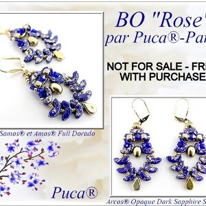 FREE! Rose Earrings Pattern by Par Puca - Paris, Free With Bead ...
