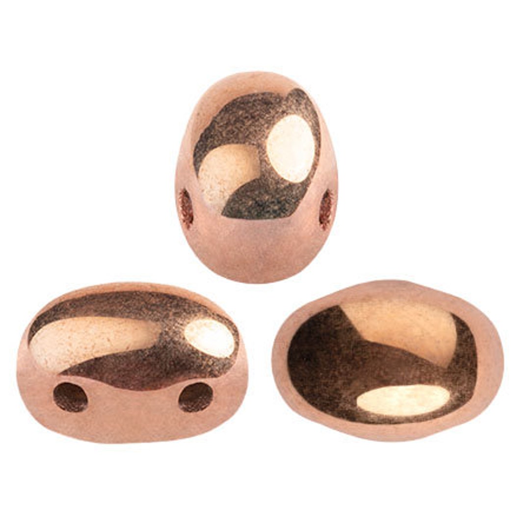 Samos® Par Puca® Bead, Full Capri Gold, 2-hole, 25 Count, 7 X 5 Mm ...