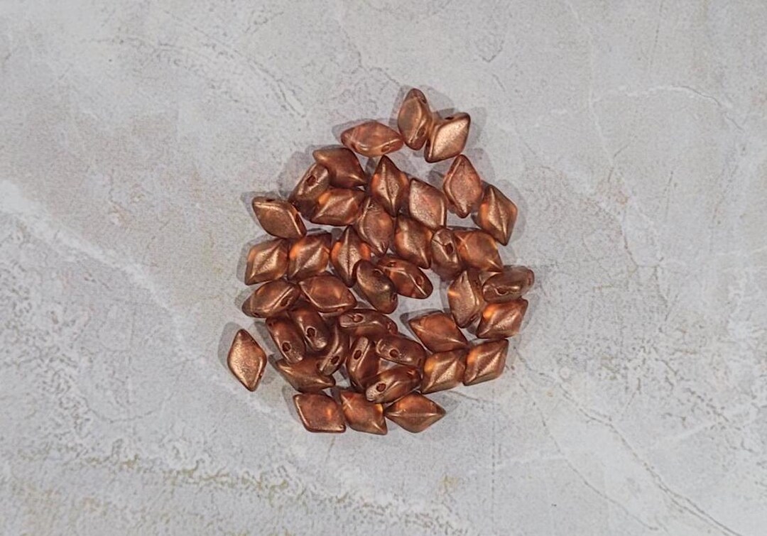 Gemduo Beads, Halo Tangerine, 40 Count, 5 X 8 Mm 2-hole Czech Bead, (GD ...