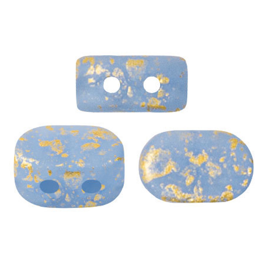 Lipsi Par Puca Bead, Blue Opal Matte Splash, 5 Grams, 7 X 4 Mm, Czech ...