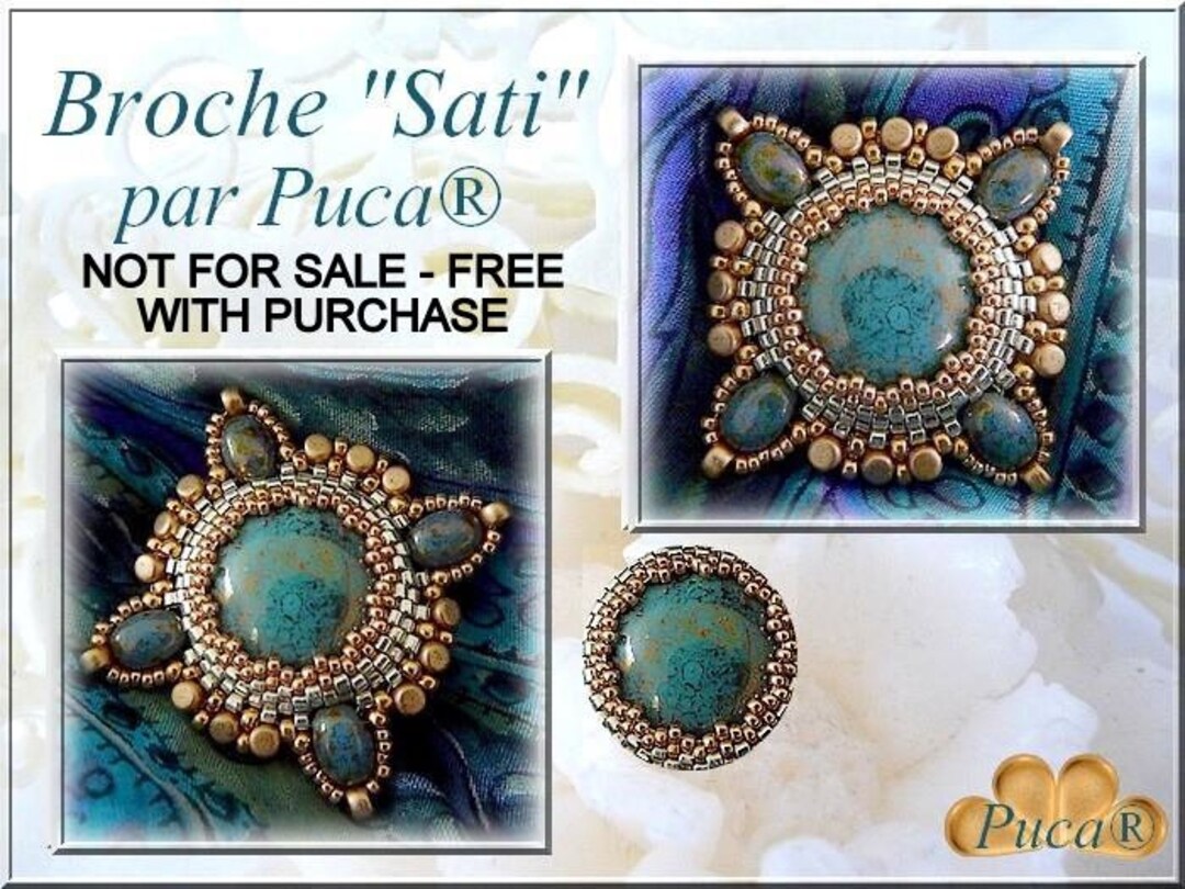 FREE! Sati Brooch Pattern by Par Puca - Paris, Free With Bead Purchase ...