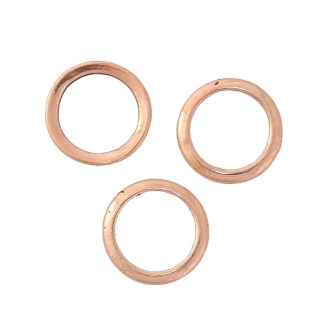 Closed, Soldered Jump Rings, 12 Mm, Rose Gold Plated, 15 Count (JRC-12 ...