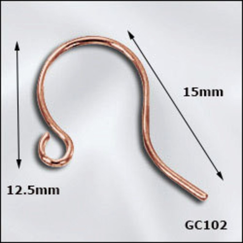 Genuine Copper Ear Wire, Round Wire, 10 Count (EW-3-C) - Etsy