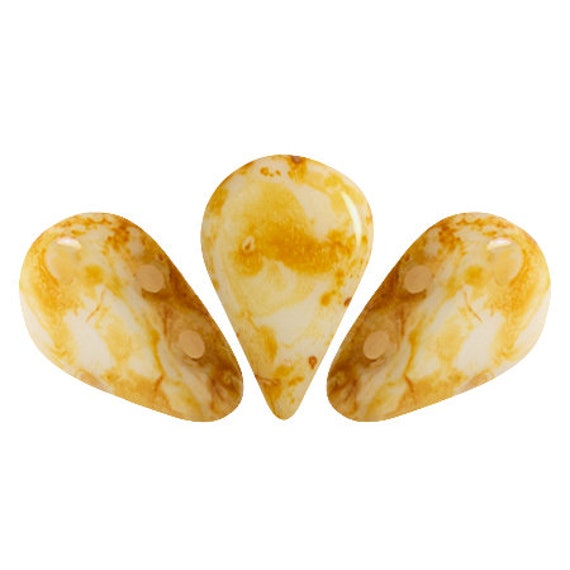 Amos® Par Puca® Bead White Travertine 2-hole 30 Count 5 X - Etsy