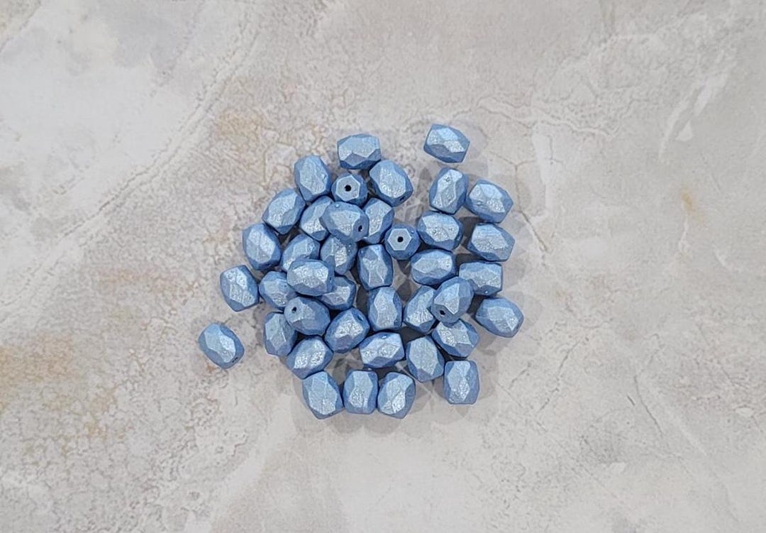 Baros Par Puca Bead, Metallic Matte Light Blue, 10 Grams, 6 X 4 Mm ...