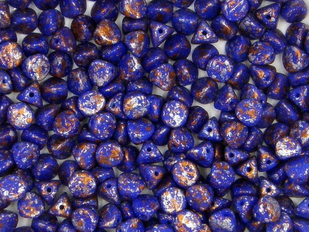 Ilos Par Puca Bead, Opaque Sapphire Tweedy, 10 Grams, 5x5 Mm, Czech ...