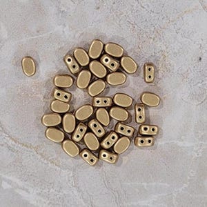 Lipsi Par Puca Bead, Light Gold Matte, 5 Grams, 7 X 4 Mm, Czech Bead ...