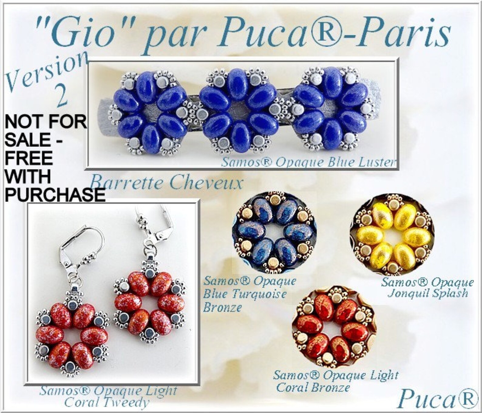 FREE! Gio Pattern by Par Puca - Paris, Free With Bead Purchase, Do NOT ...
