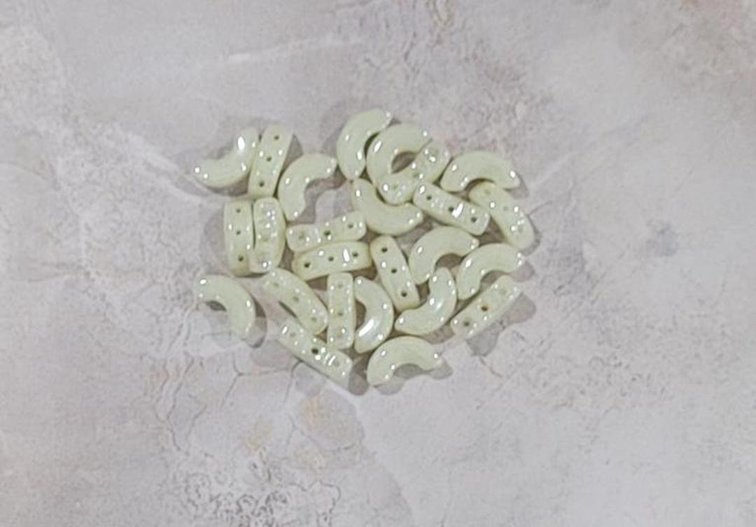 Arcos® Par Puca® Bead, Frost Anis Luster, 3-hole, 30 Count, 5 X 10 Mm ...