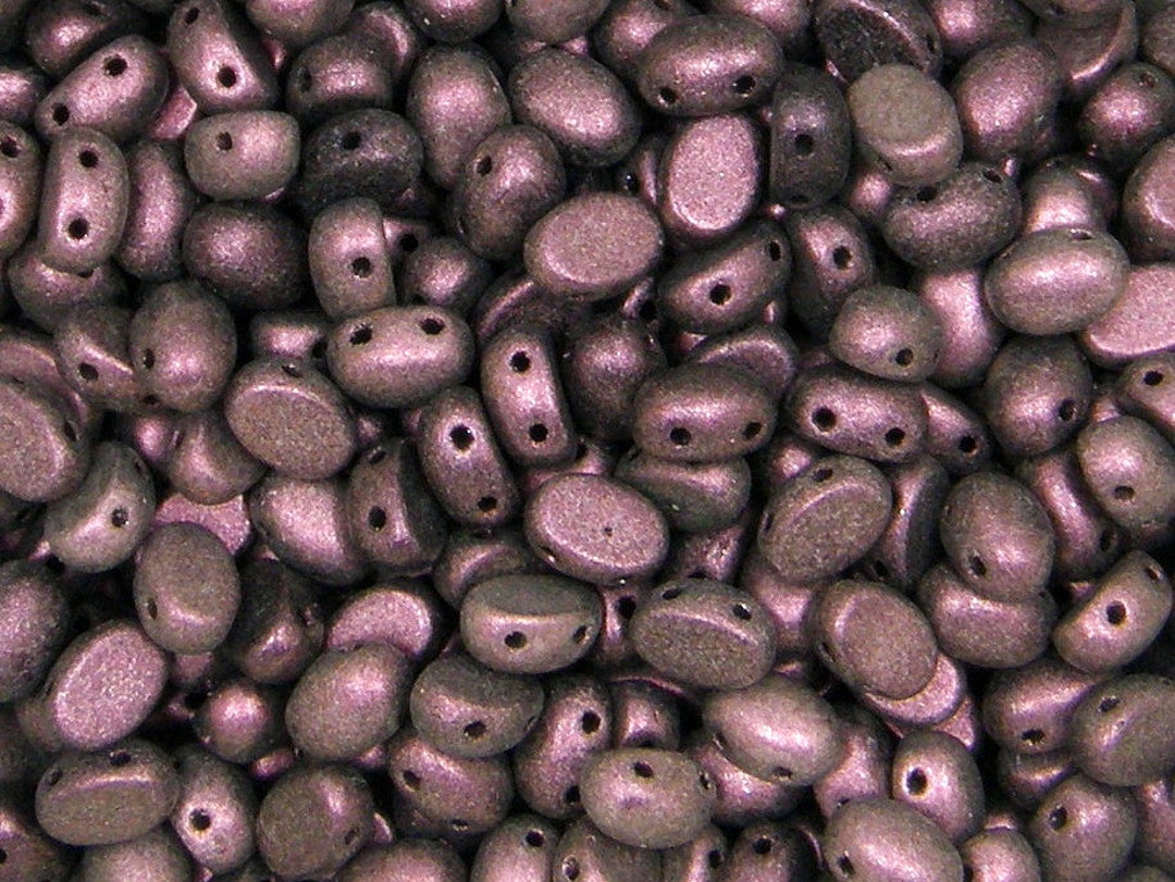 Samos® Par Puca® Bead, Metallic Matte Dark Violet (polychrome Rose), 2 ...