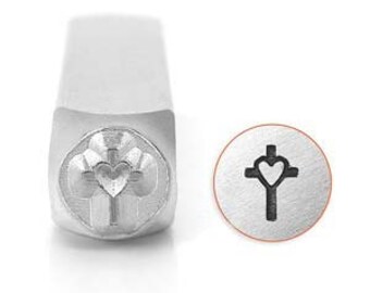 Impressart Cross Design Stamp 6mm 6mm Metal Stamp Low - Etsy