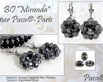 FREE Rose Earrings Pattern by Par Puca Paris, Free With Bead Purchase ...