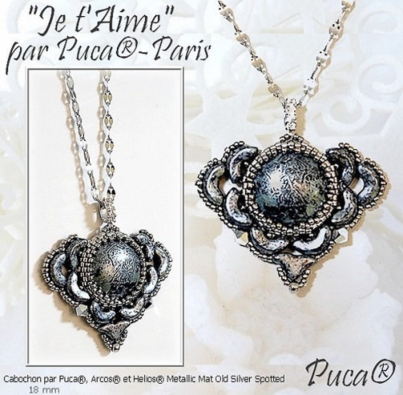 FREE Je T' Aime Pendant Pattern by Par Puca Paris Free | Etsy
