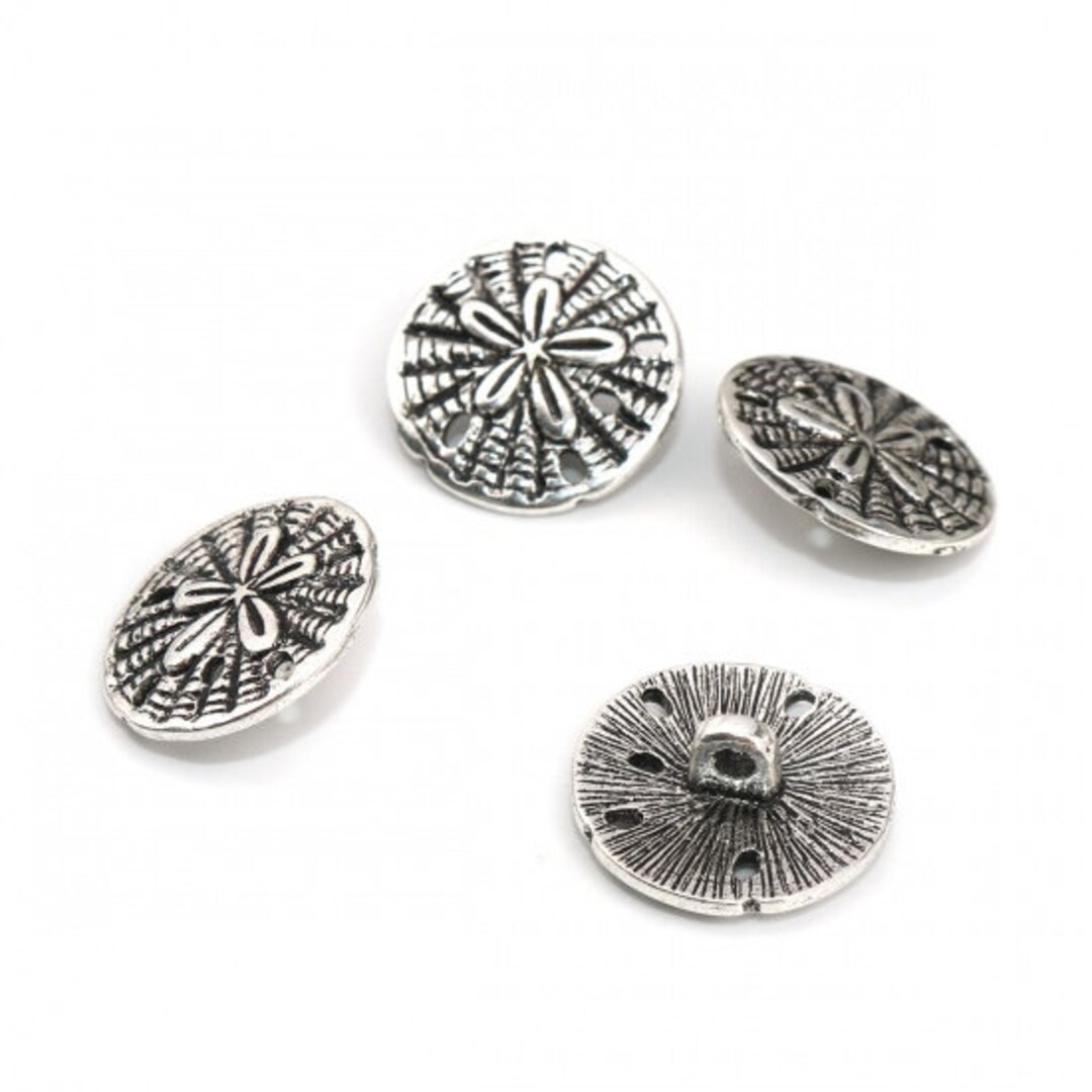 Sand Dollar Buttons, Metal Shank, 3/4" Diam., 5 Count (button -11) - Etsy