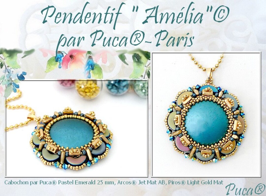 FREE! Amelia Pendant Pattern by Par Puca - Paris, Free With Bead ...