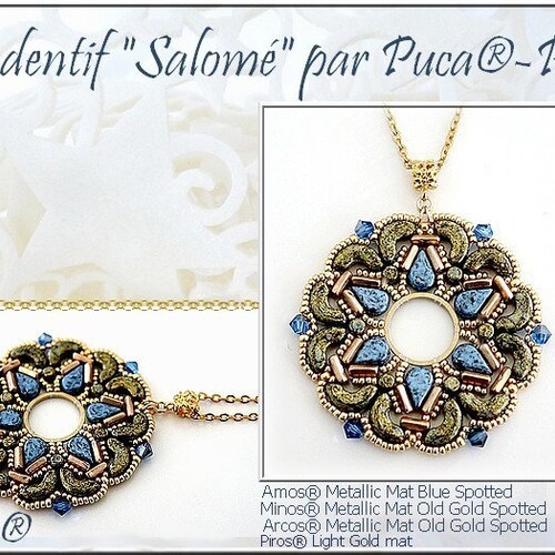 FREE Ova Pendant Pattern by Par Puca Paris Free With Bead - Etsy