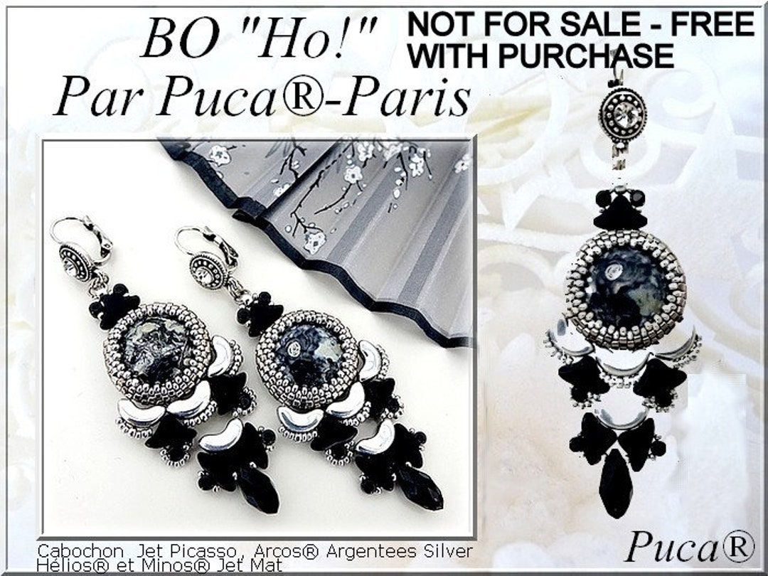 FREE! HO Earrings Pattern by Par Puca - Paris, Free With Bead Purchase ...